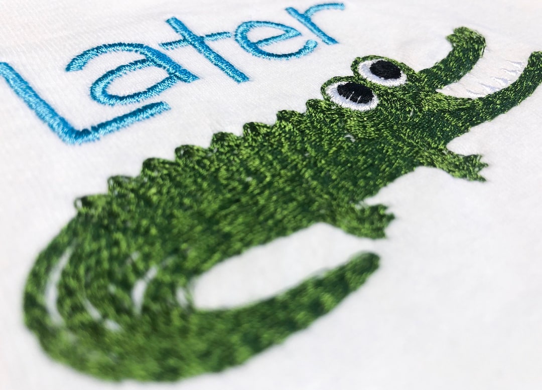 Later Gator Textured Sketch Embroidery Design 4x4 - Etsy