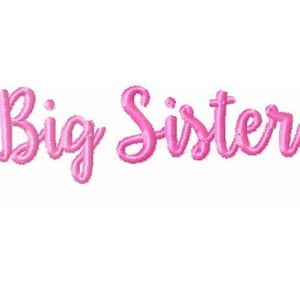Big Sister Digital Embroidery Design -INSTANT DOWNLOAD- - Etsy