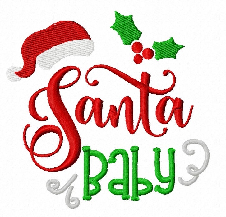 Santa Baby - Christmas Embroidery Design -INSTANT DOWNLOAD- - Etsy