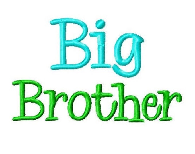 Big Brother Embroidery Design INSTANT DOWNLOAD - Etsy