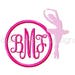 Ballerina Monogram Frame Embroidery Design 4x4 -INSTANT DOWNLOAD- - Etsy