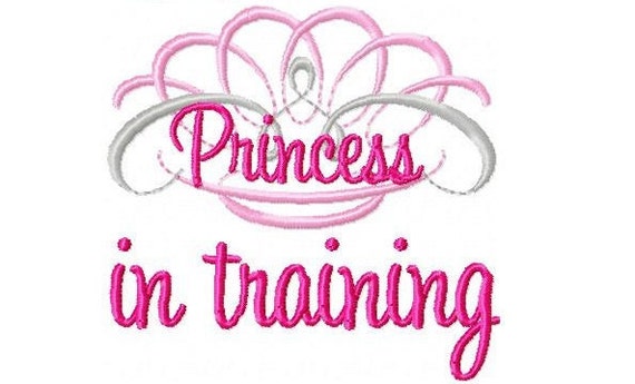 Princess in Training Crown Embroidery Design 4x4 INSTANT - Etsy