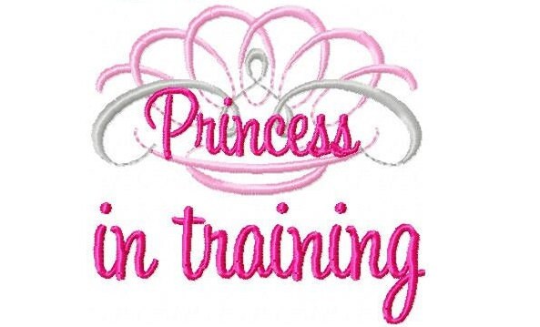 Princess in Training Crown Embroidery Design 4x4 INSTANT DOWNLOAD - Etsy