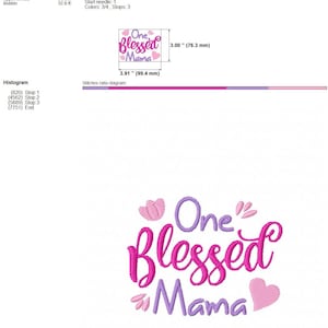 Blessed Mama - One Blessed Mama Embroidery Design -INSTANT DOWNLOAD- - Etsy
