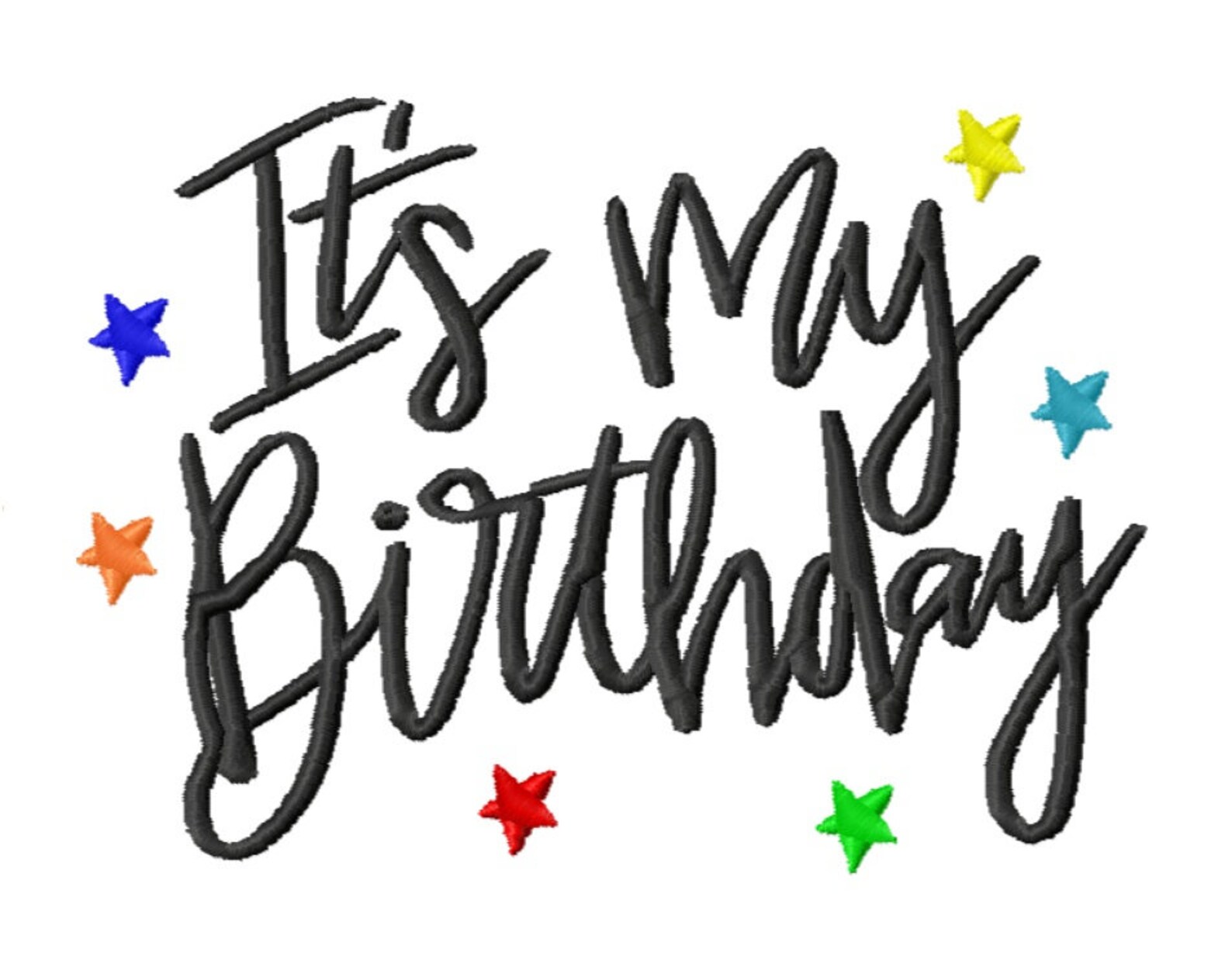 It's My Birthday Embroidery Design INSTANT DOWNLOAD | Etsy
