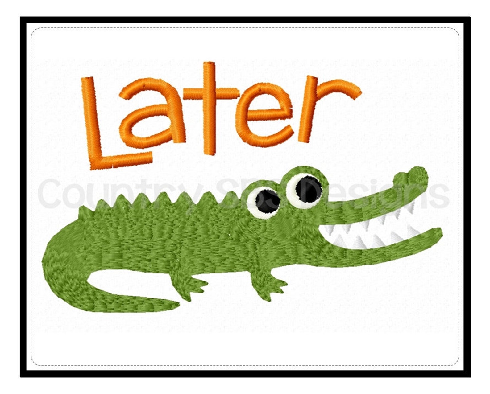 Later Gator Textured Sketch Embroidery Design 4x4 - Etsy
