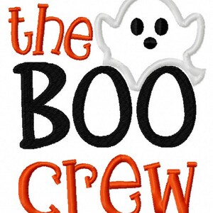 The Boo Crew Ghost Applique Embroidery Design -INSTANT DOWNLOAD ...