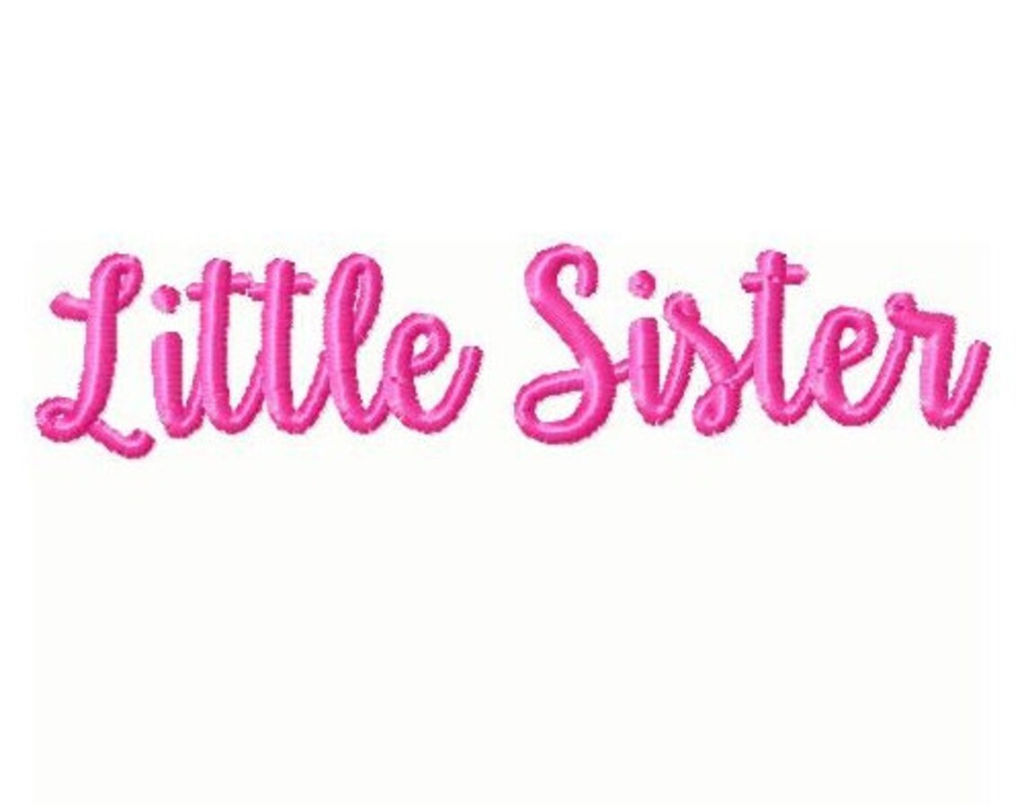 Little Sister Embroidery Design -INSTANT DOWNLOAD- - Etsy
