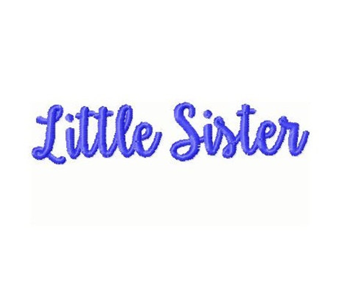 Little Sister Embroidery Design -INSTANT DOWNLOAD- - Etsy