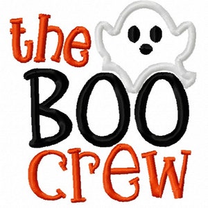 The Boo Crew Ghost Applique Embroidery Design -INSTANT DOWNLOAD ...