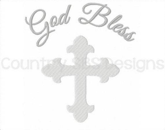 God Bless Baptism Communion Custom Embroidery Design - Etsy