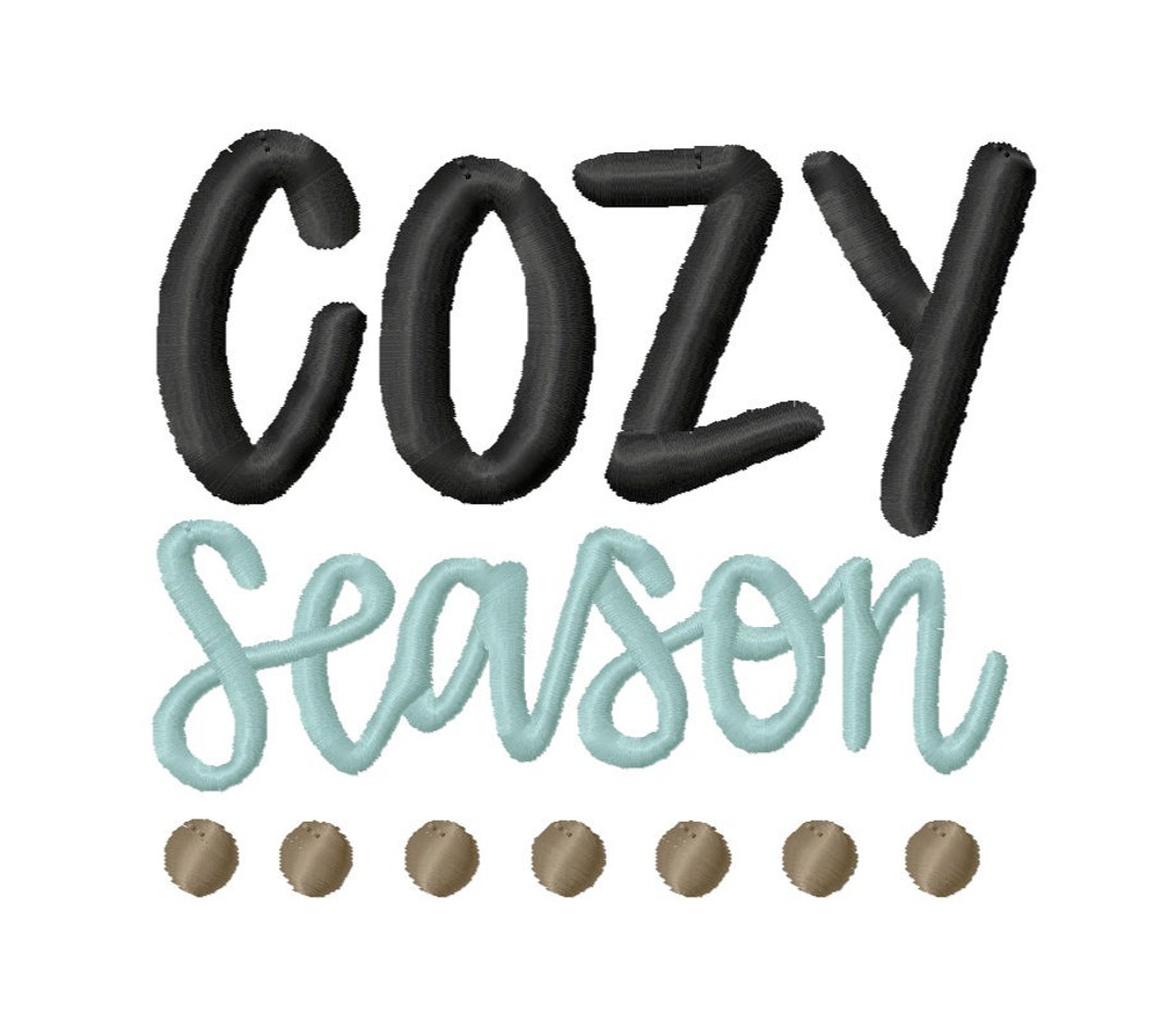 Cozy Season Embroidery Design -INSTANT DOWNLOAD- Fall Embroidery Design ...