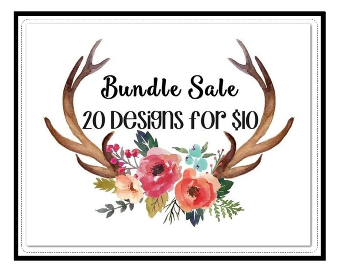 Limited Time Embroidery Bundle Sale - 20 Embroidery Designs - Etsy