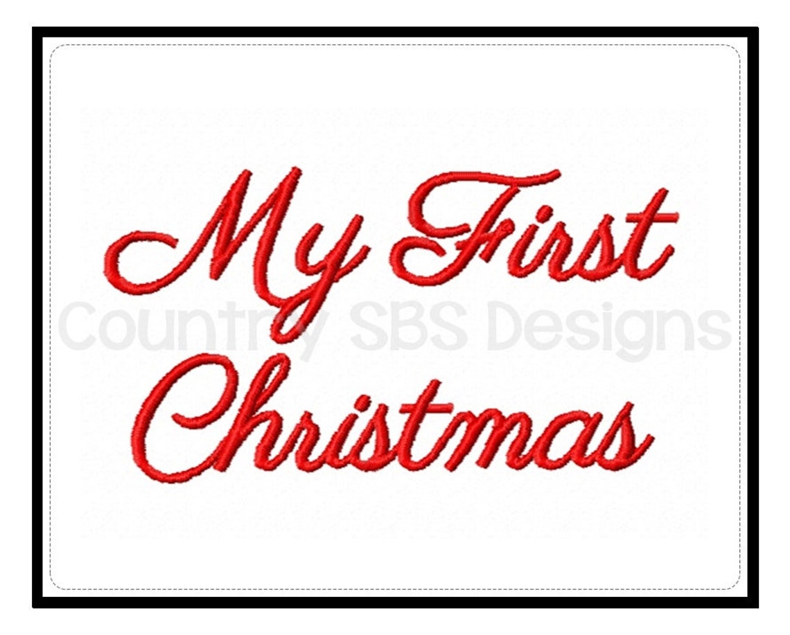 My First Christmas Embroidery Design 4x4 INSTANT DOWNLOAD | Etsy