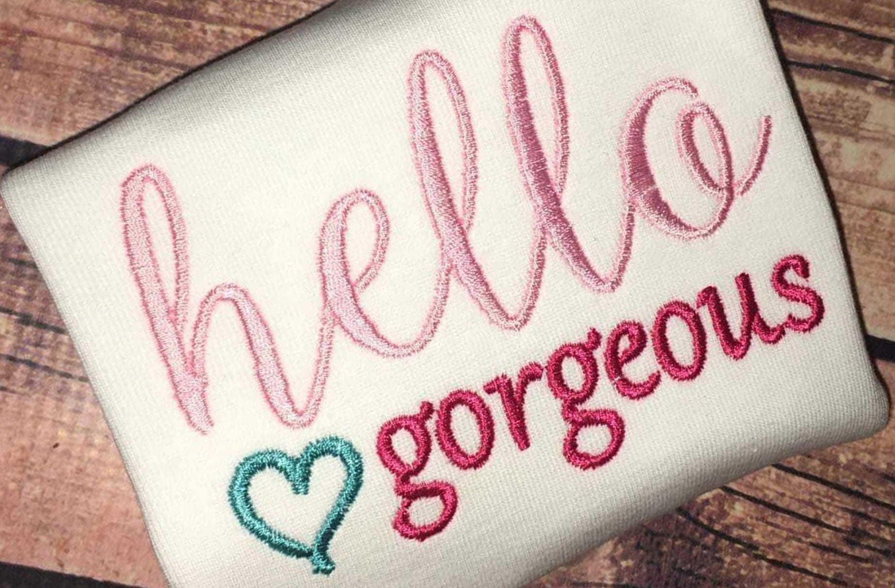 Hello Gorgeous Embroidery Design 4x4 -INSTANT DOWNLOAD- - Etsy