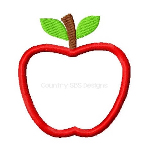 Apple Applique - Etsy