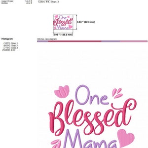 Blessed Mama - One Blessed Mama Embroidery Design -INSTANT DOWNLOAD- - Etsy