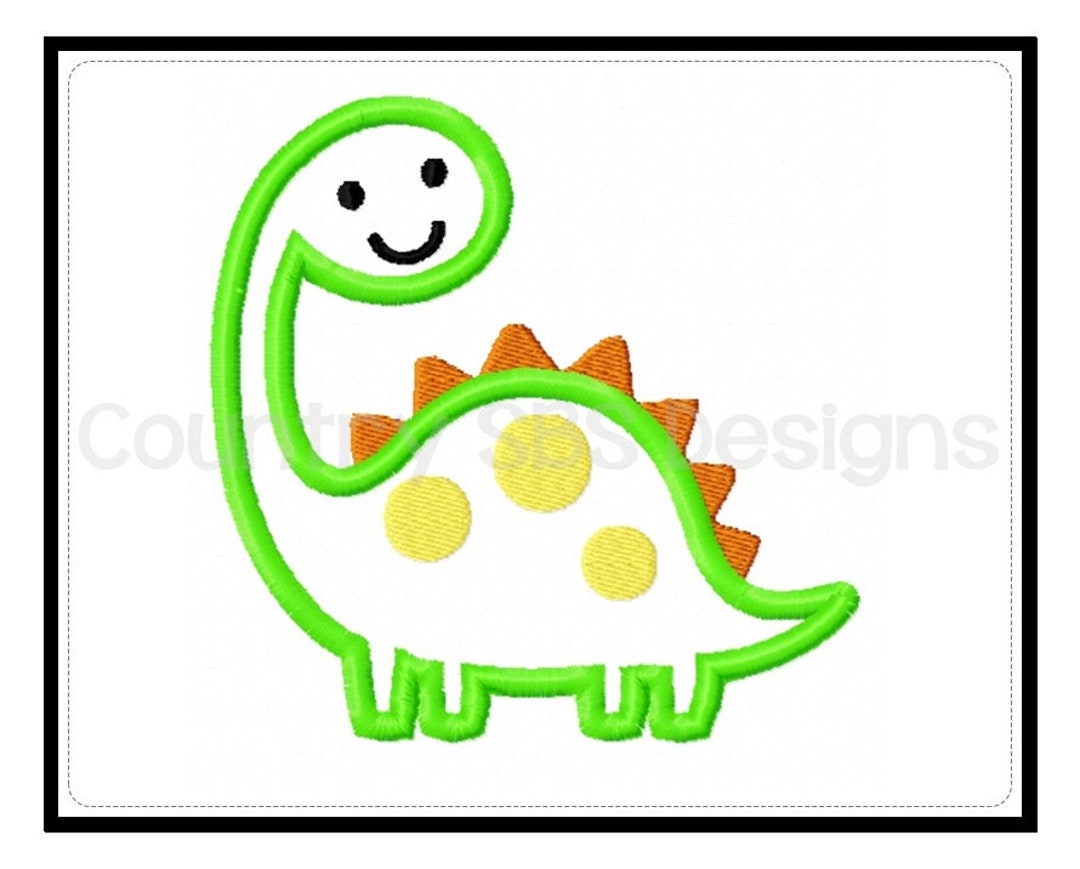 Dinosaur Applique Digital Embroidery Design -INSTANT DOWNLOAD- - Etsy