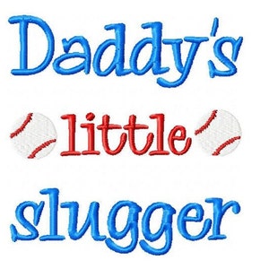 Little Slugger Embroidery Design 5x7-instant DOWNLOAD- - Etsy
