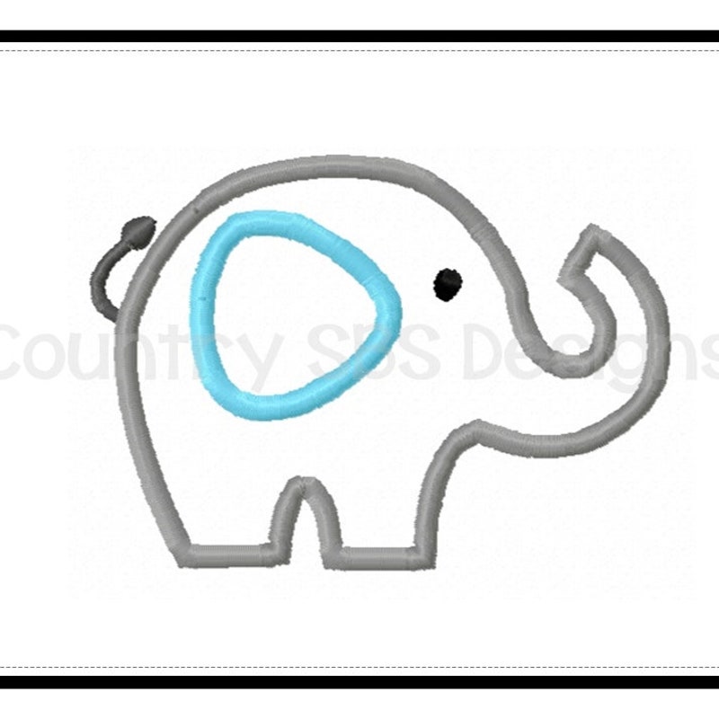 Elephant Applique - Etsy
