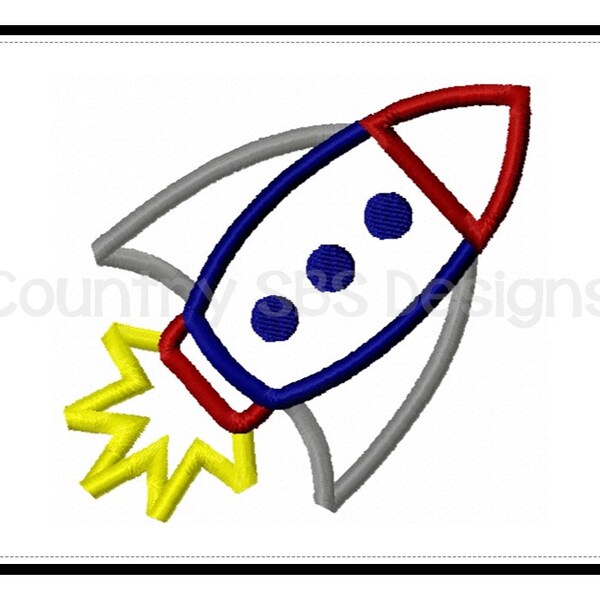 Rocket Applique - Etsy