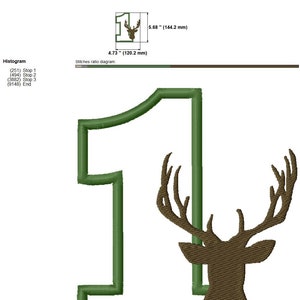 Deer Hunting - First Birthday - Number One Embroidery Design -INSTANT ...