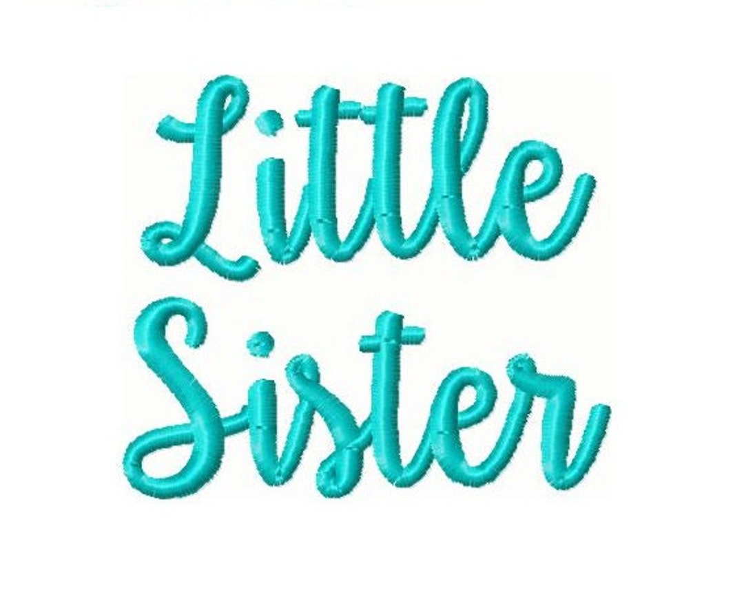 Little Sister Embroidery Design -INSTANT DOWNLOAD- - Etsy