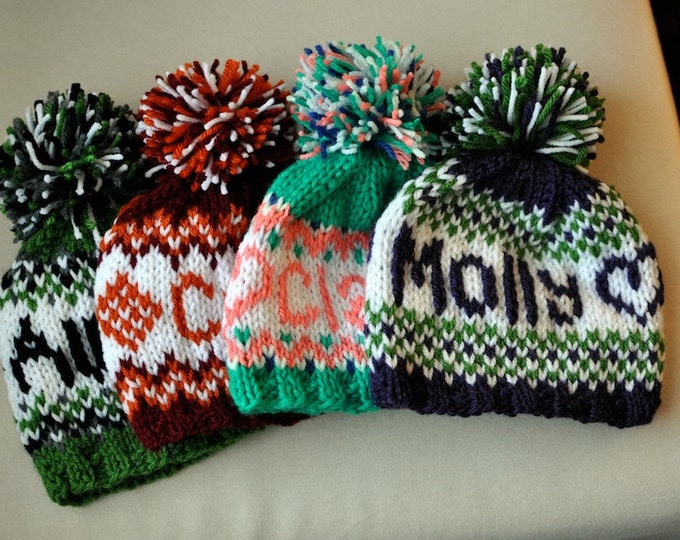 Baby/toddler/child Size Personalized Custom Knit Hat. You Choose the ...