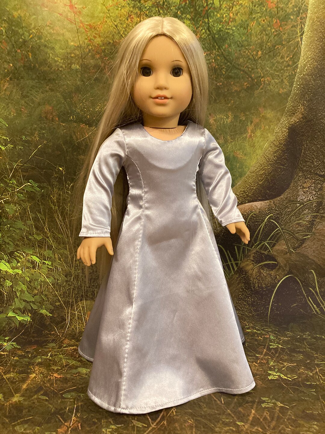 Silver Satin Witch Doll Gown - Etsy