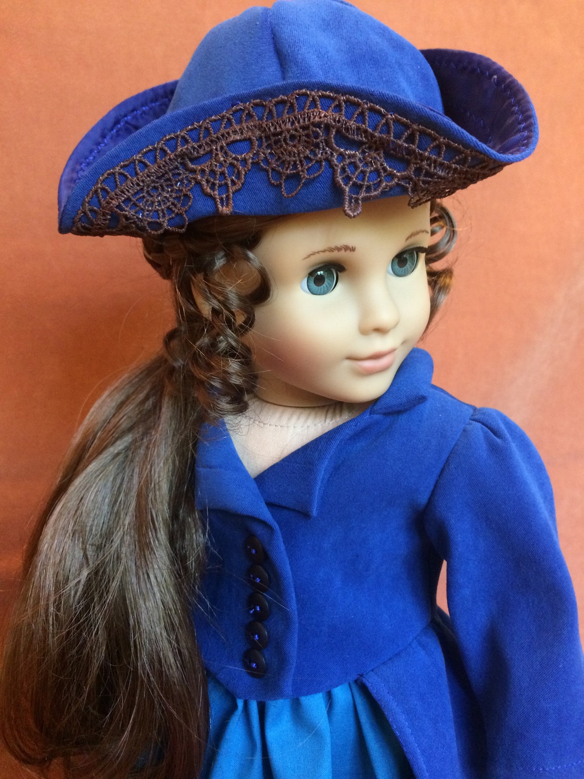 Elizabeth Poldark Blue Riding Habit & TriCorn Hat | Etsy