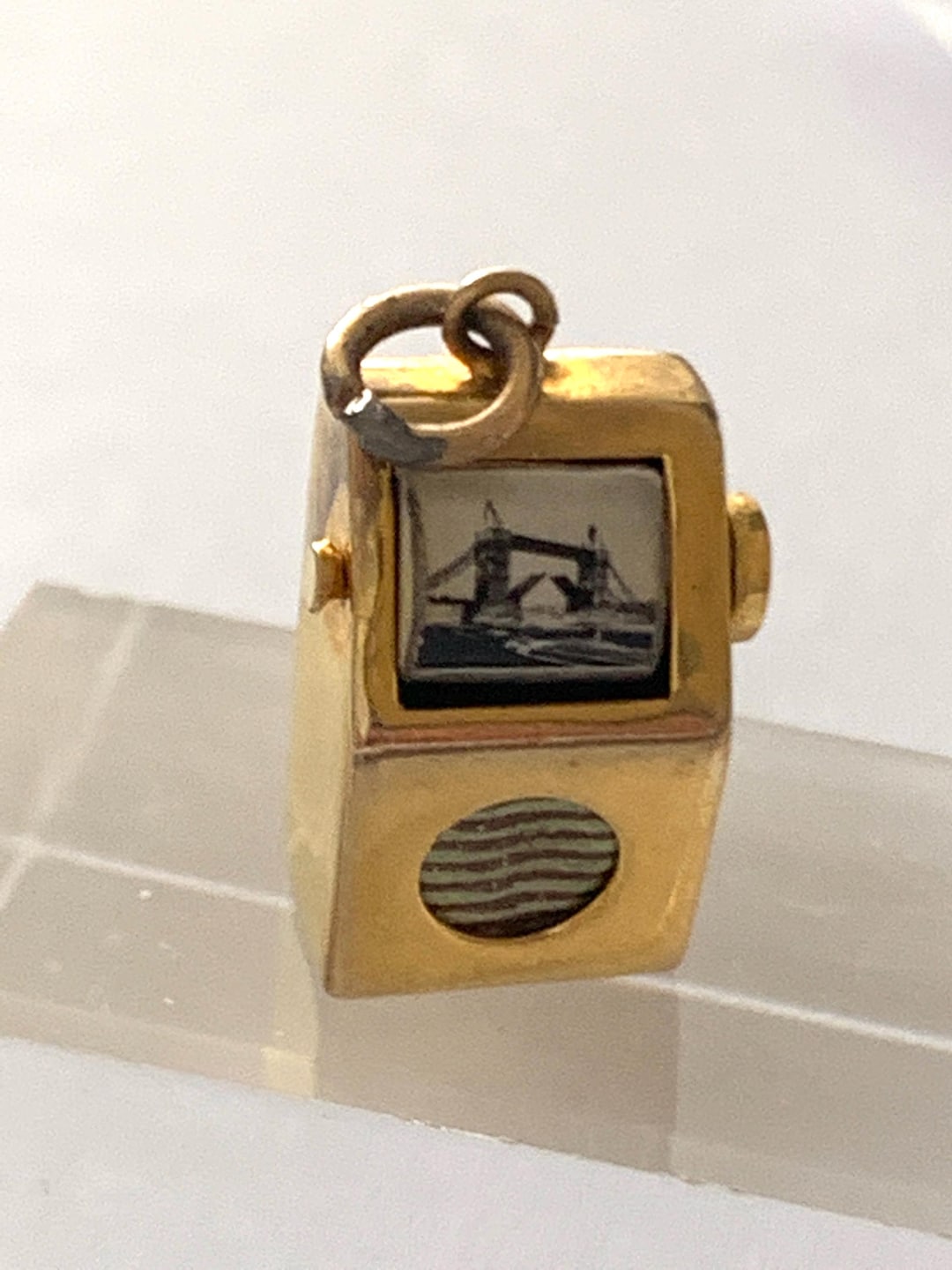 9ct Gold Television Charm Moving Images ! - Etsy