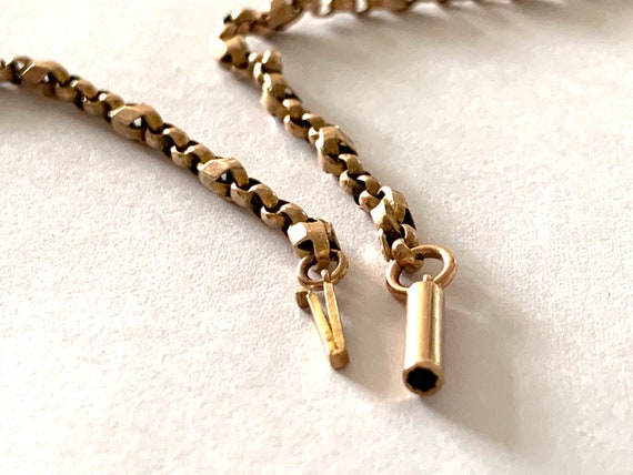Antique 9ct Gold Victorian 19" Chain - Gem