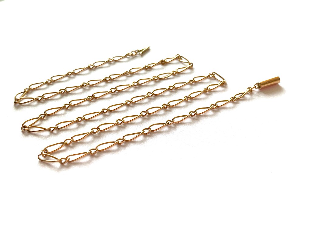 9ct Gold Barrel Clasp Chain - Etsy