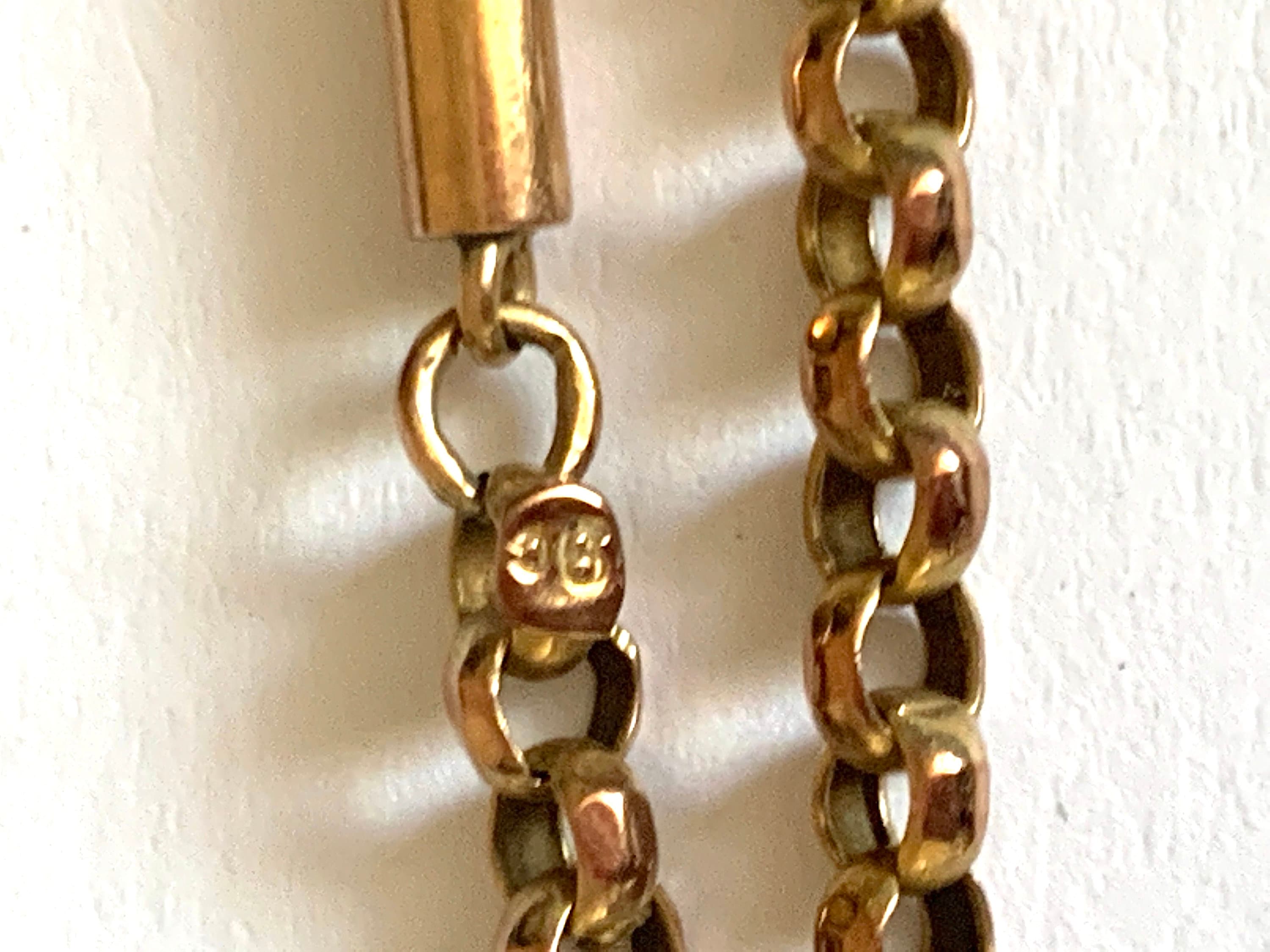 9ct Gold Antique Locket & Chain - Etsy