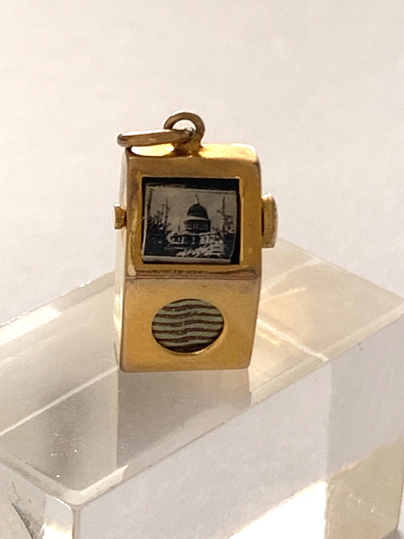 9ct Gold Television Charm Moving Images ! - Etsy