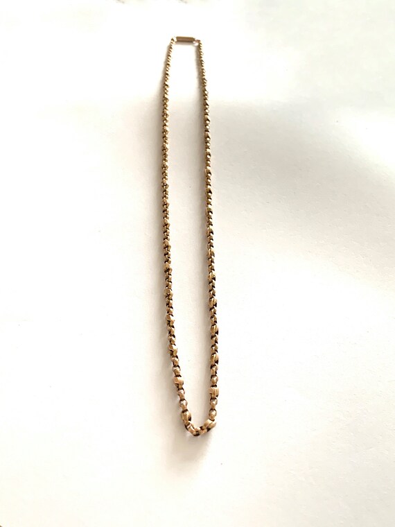 Antique 9ct Gold Victorian 19" Chain - Gem