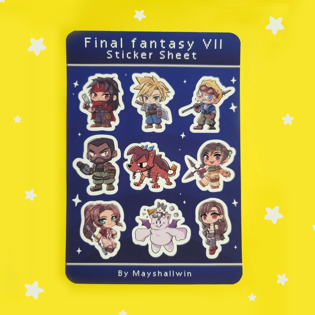 Final Fantasy VII Sticker Sheet - Etsy
