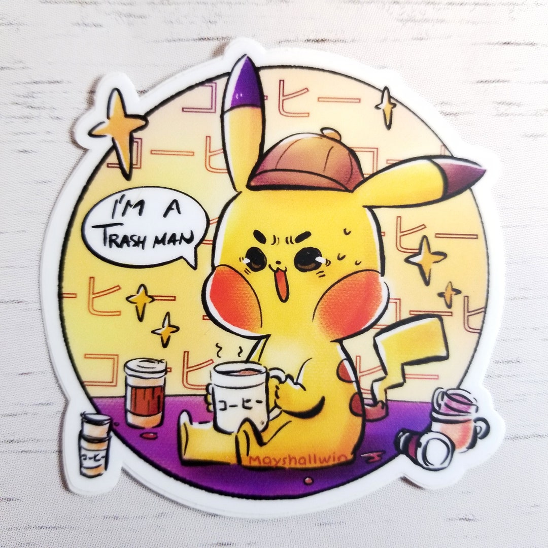 Detective Pikachu: I'm a Trash Man Edition - Etsy