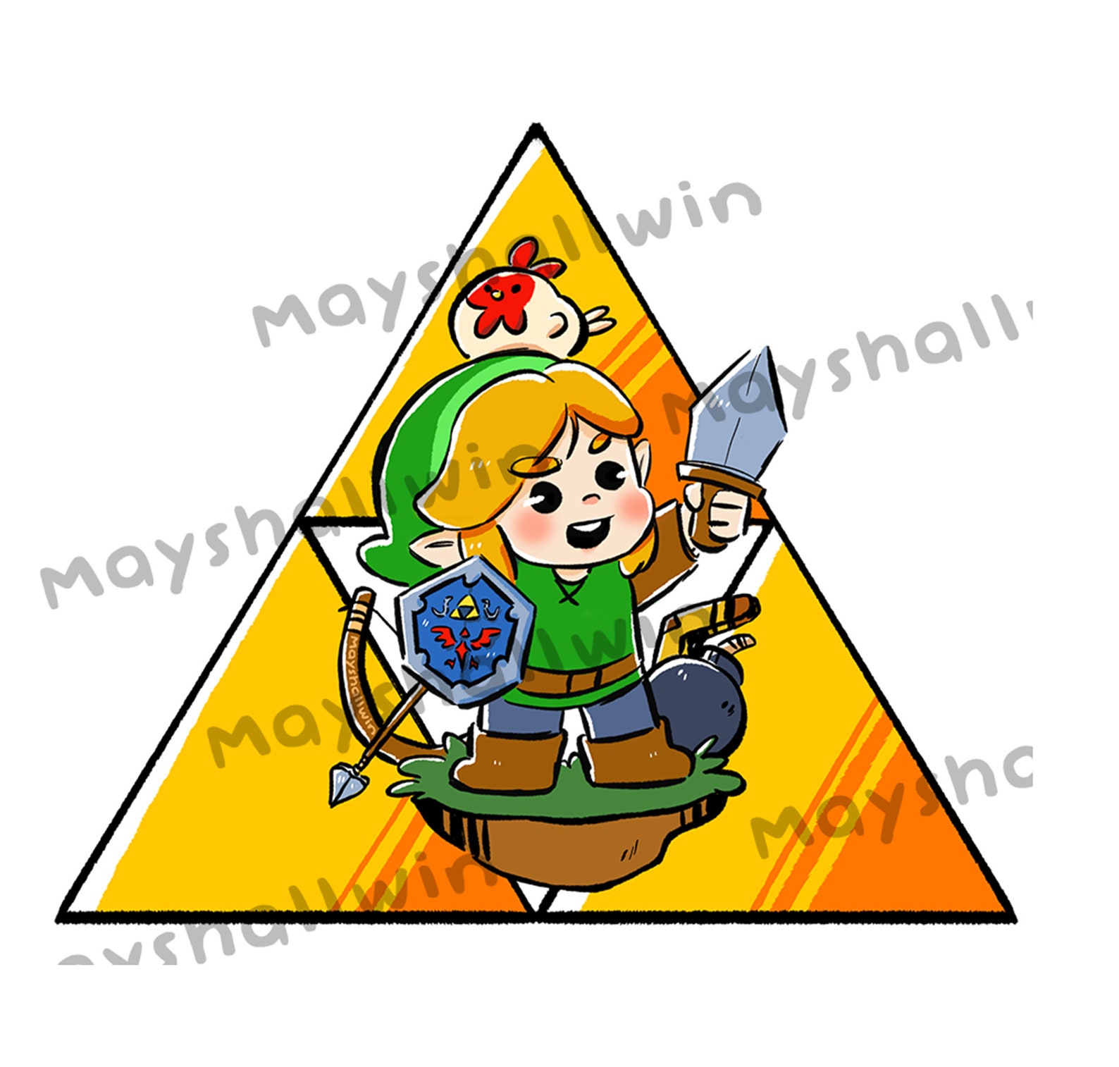 Legend of Link Fanart Sticker - Etsy