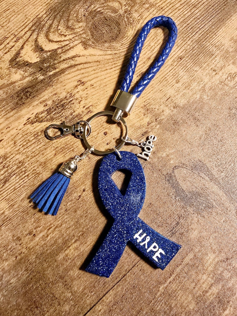 Purchase With a Purpose Fight CRC Ribbon Keychain Colon or Colorectal ...