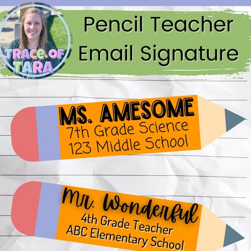 Custom Flair Pen Email Signature for Teachers Elementary - Etsy