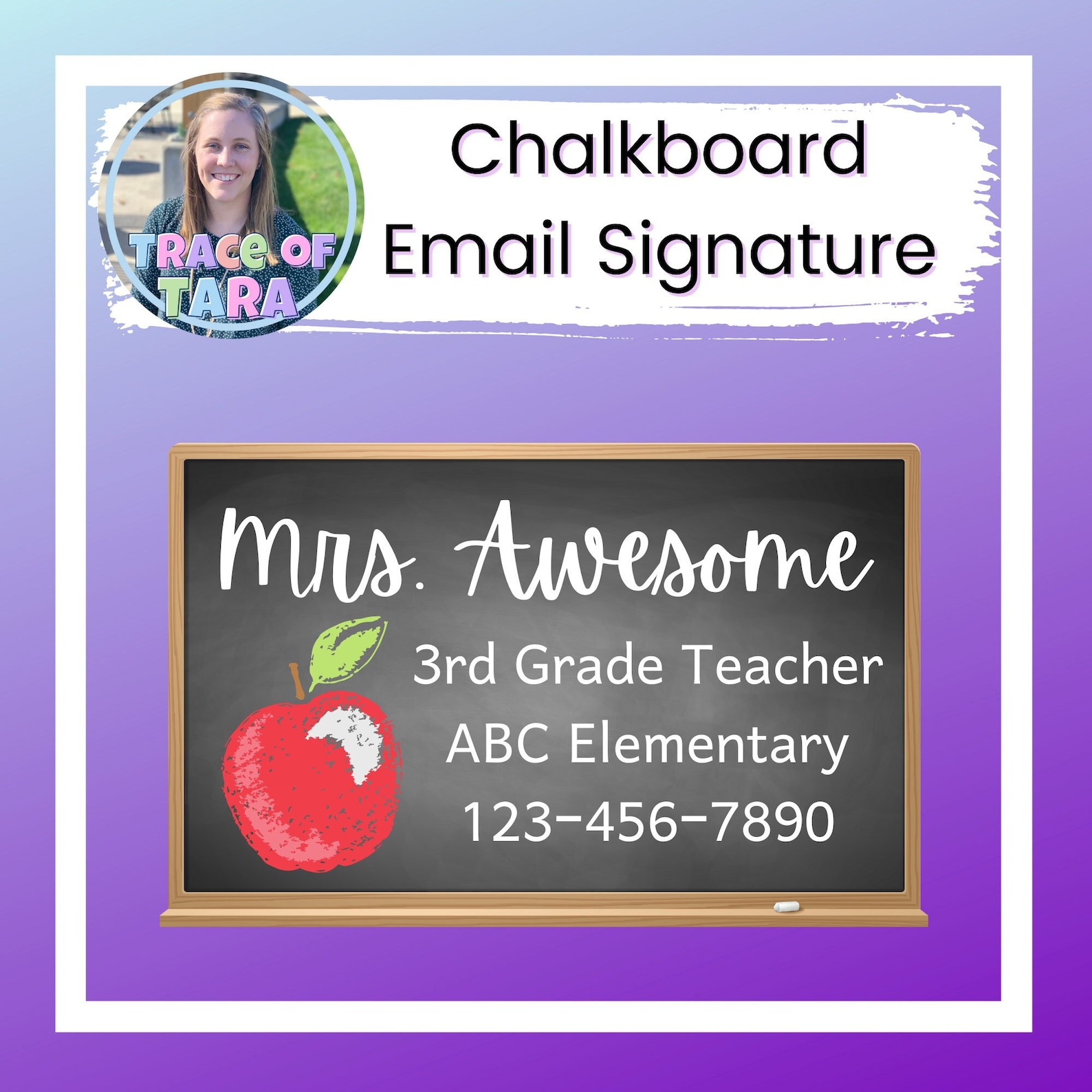 Chalkboard Teacher Email Signature Etsy chalkboard-teacher-email-signature-etsy