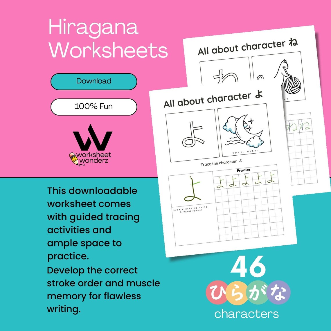 Learn Hiragana Activity Book Japanese Hiragana - Etsy