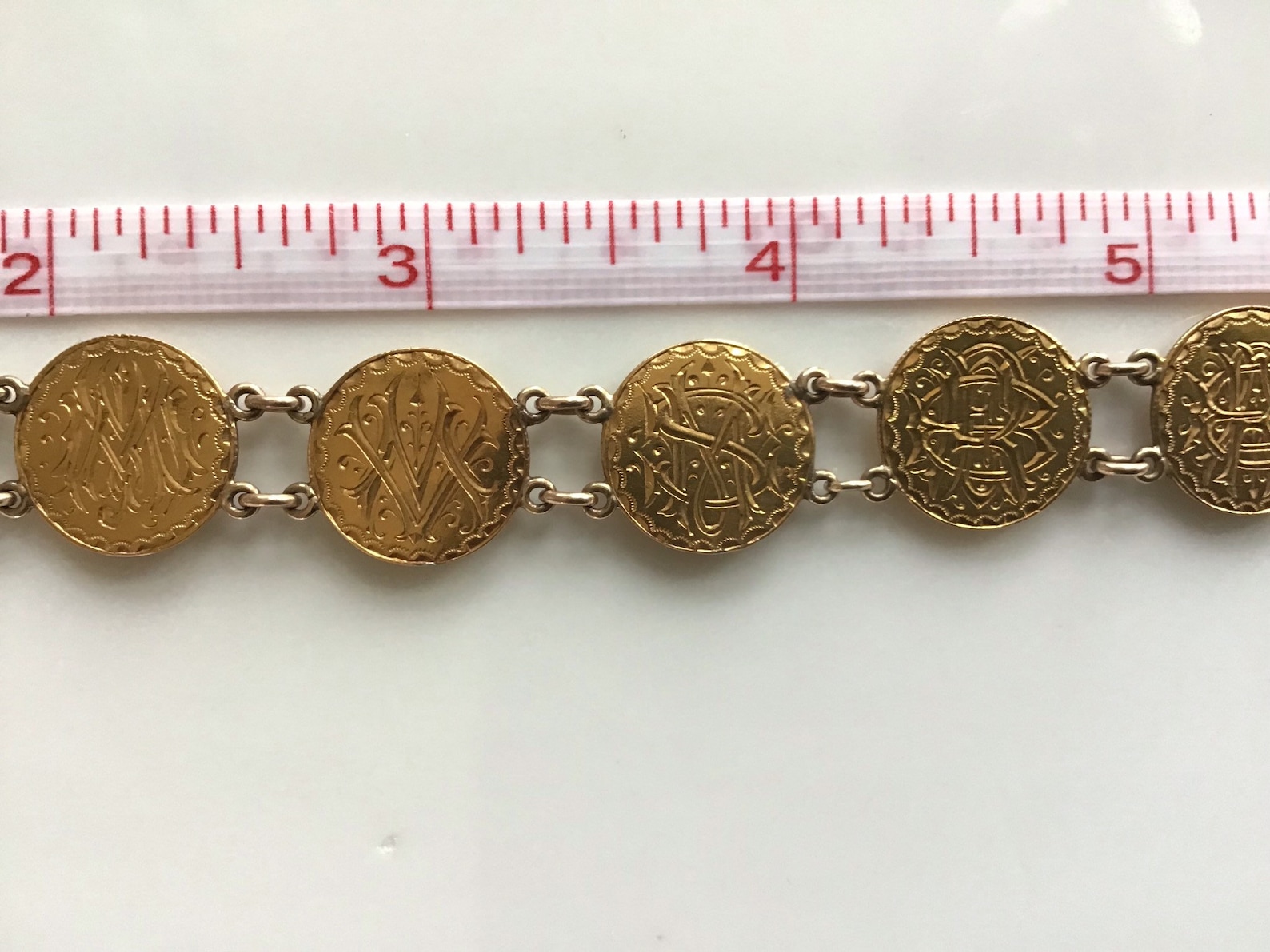 Love Token Bracelet 22k Gold One Dollar Type II Coins Beautifully ...