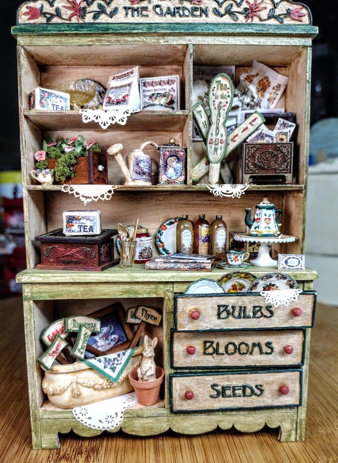 Dollhouse Decorated Gardening Hutch. - Etsy