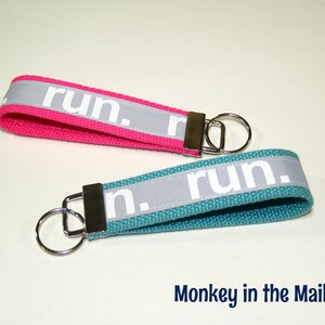 Run Key Fob, Running Key Chain, Runner Key Ring, Key Holder, Wristlet ...