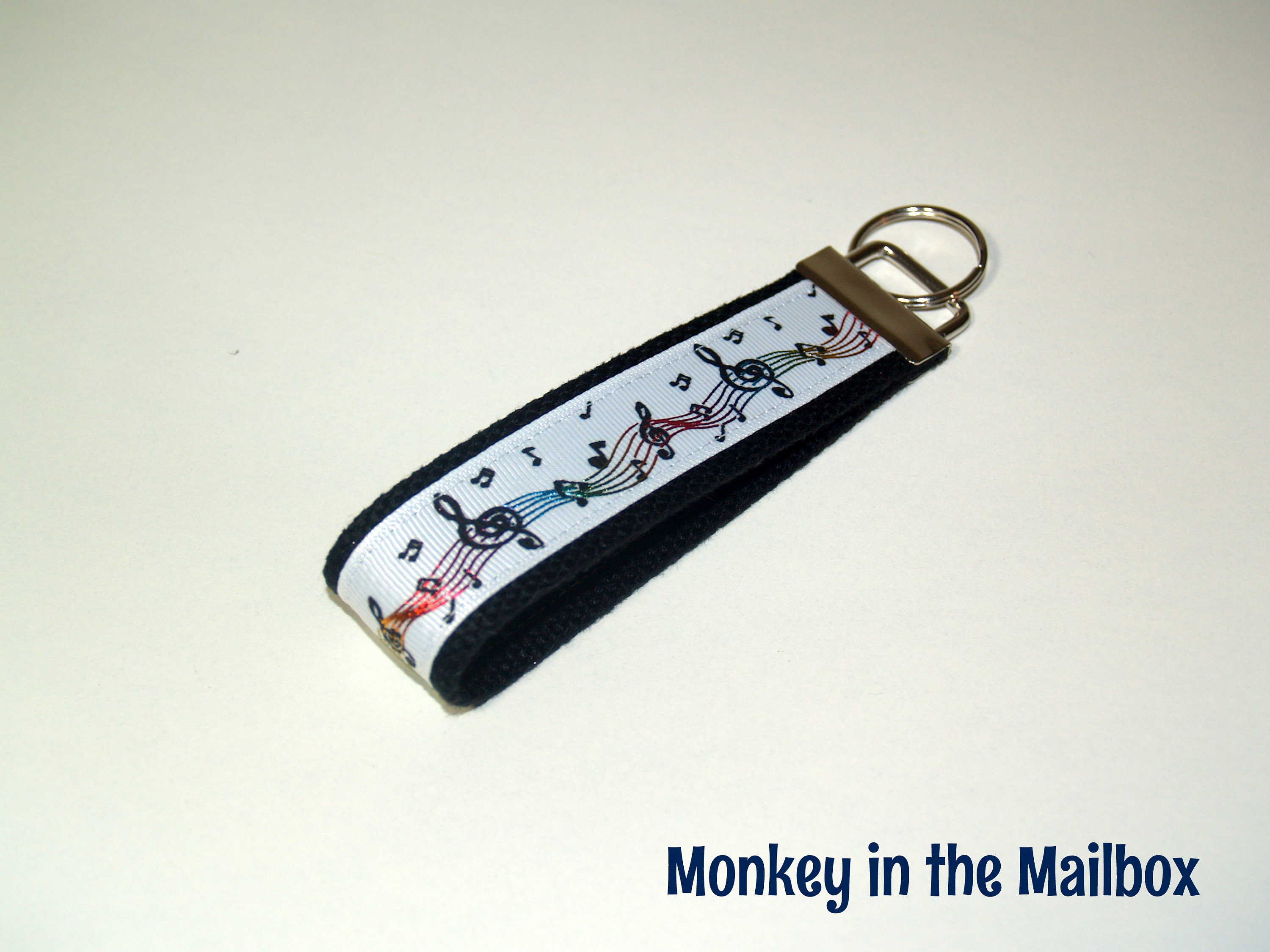 Music Note Lover Rainbow Key Fob Key Chain Key Ring Key | Etsy