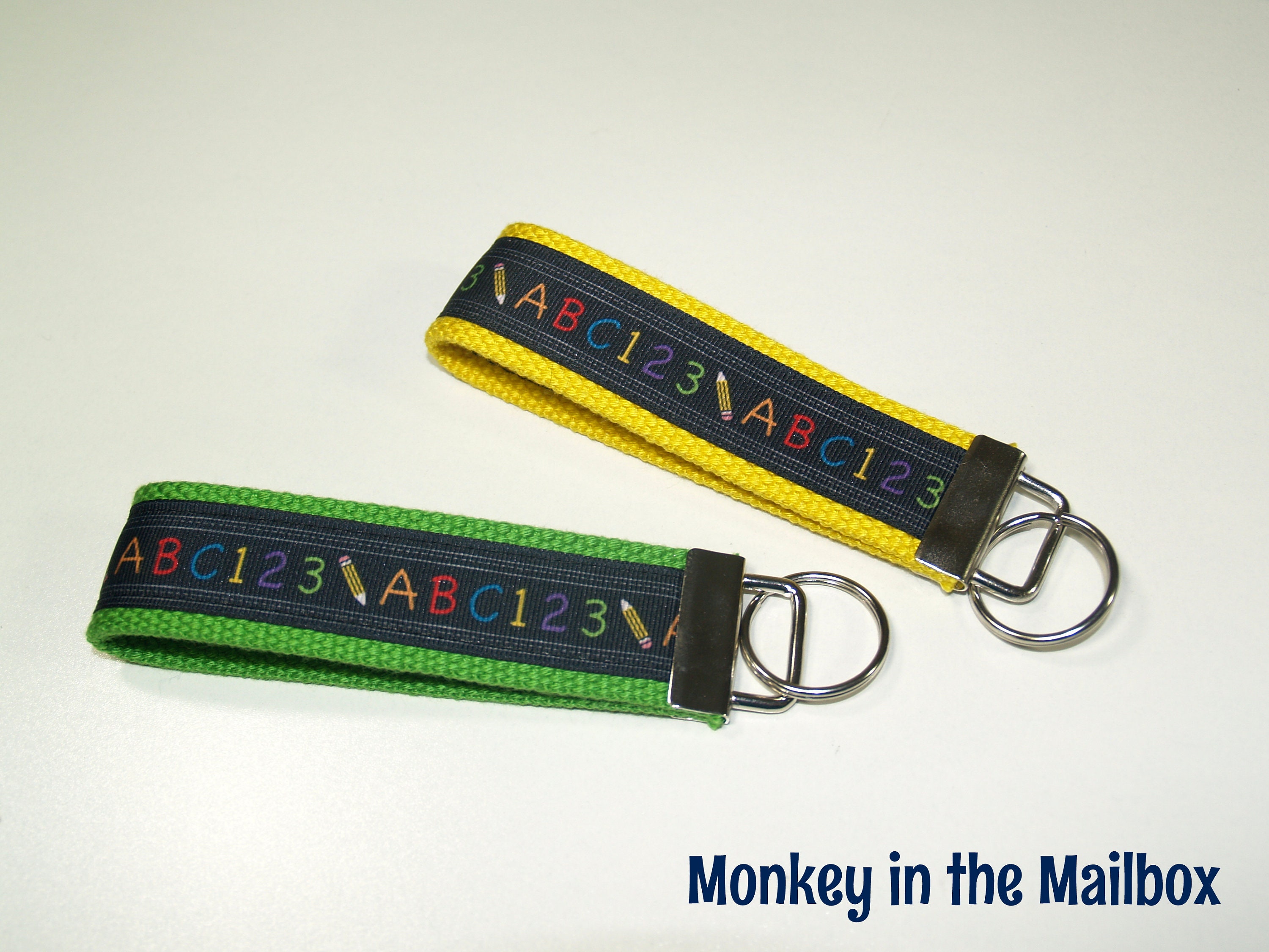 Teacher Abc Key Fob Key Chain Key Ring Key Holder Wristlet | Etsy