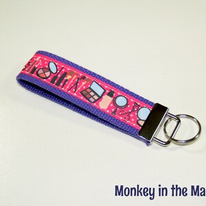 Makeup Key Fob, Cosmetology Key Chain, Key Ring, Key Holder, Wristlet ...