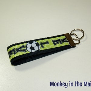 Soccer Key Fob, Love Soccer Key Chain, Key Ring, Key Holder, Wristlet ...